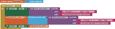 dictionary search by tags json mit app inventor help mit app