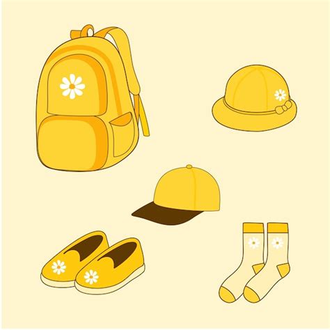 Premium Vector Yellow School Supplies