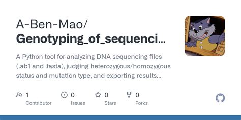 Github A Ben Maogenotypingofsequencing A Python Tool For