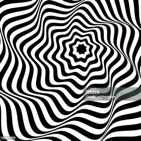 광학 예술 착시 3d 배경 3차원 형태에 대한 스톡 벡터 아트 및 기타 이미지 3차원 형태 검은색 곡선 Istock