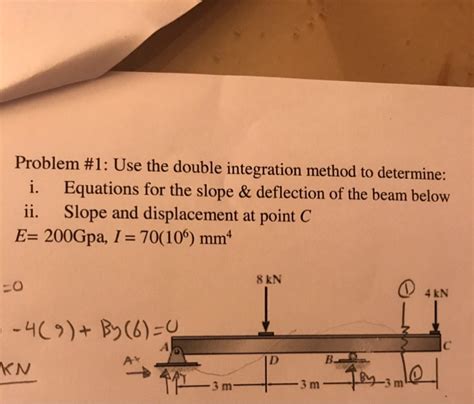 Solved Problem Use The Double Integration Method To Chegg