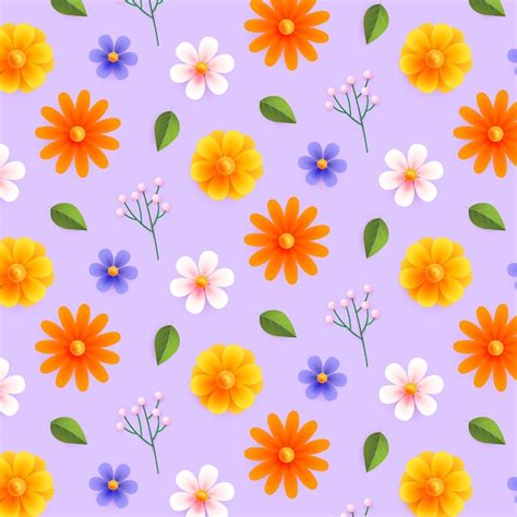 Free Vector Realistic Spring Pattern Background