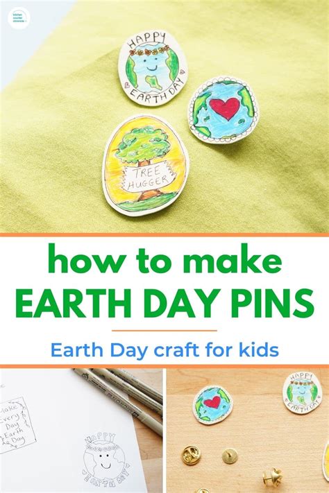 Diy Earth Day Pin Earth Day Craft