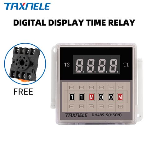 DH48S S Repeat Cycle Timer Delay Relay With Socket AC 220V 110V 380V 36V DC AC 24V 12V 0 01S