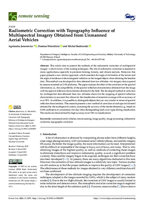 Pdf Radiometric Correction With Topography Influence Of Multispectral