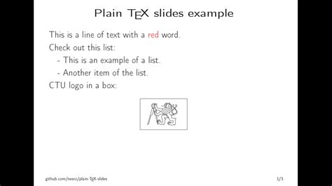 Github Nesroplain Tex Slides Plain Tex Slides A Bi Tex Semestral