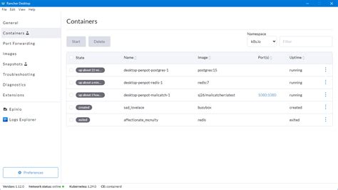 Containers Rancher Desktop Docs