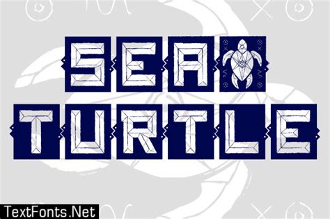 Sea And Turtle Font
