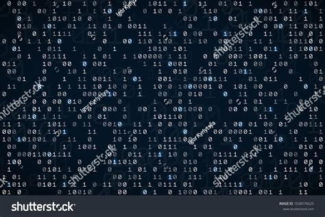 Binary Computer Code Abstract Technology Background Stock Vector