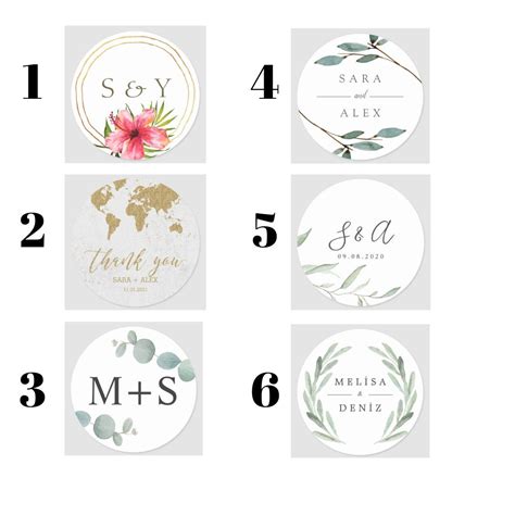 Wedding Favor Label Personalised Party Favour Stickerswedding Cupcake