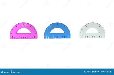 Colorful Protractor Ruler Background Cartoon Vector CartoonDealer