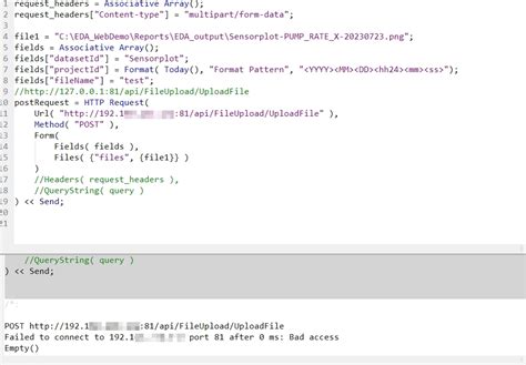 request post failed to connect jmp user community