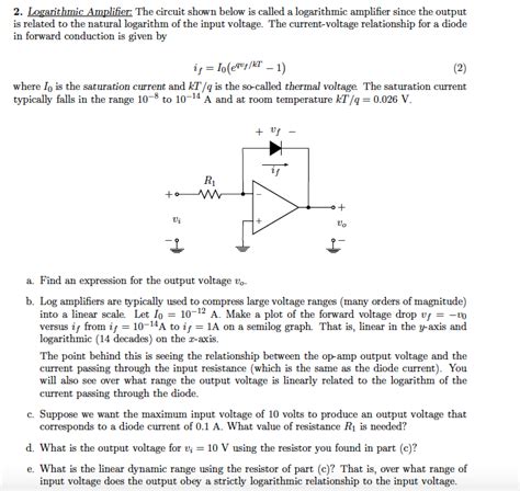Log Amp Circuit Diagram