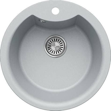 Мойка кухонная Tolero Classic R-108E платина матовая, круглая, 51x51 см ...