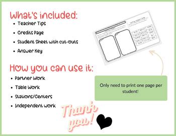 Integer Practice Card Sort By Mothers Teach Too TPT
