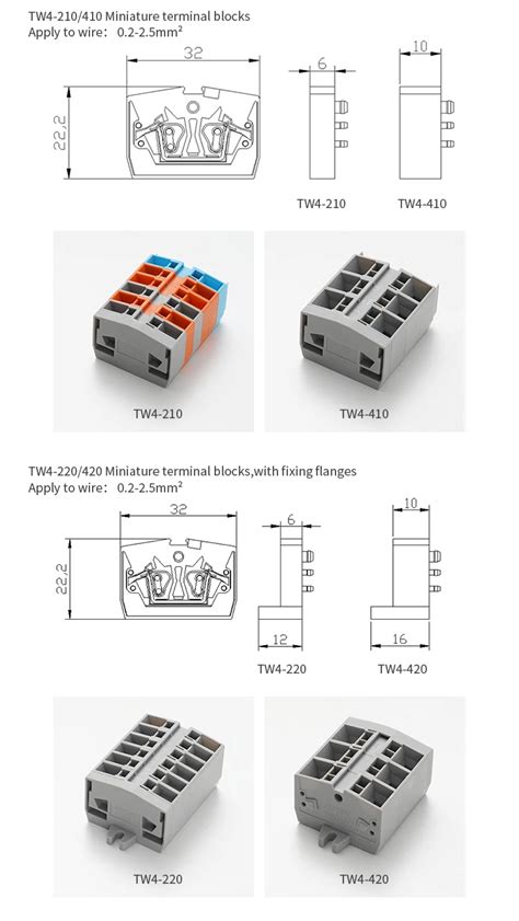 Kton Brand Spring Type Push Terminal Block Screwless Wire Connectors