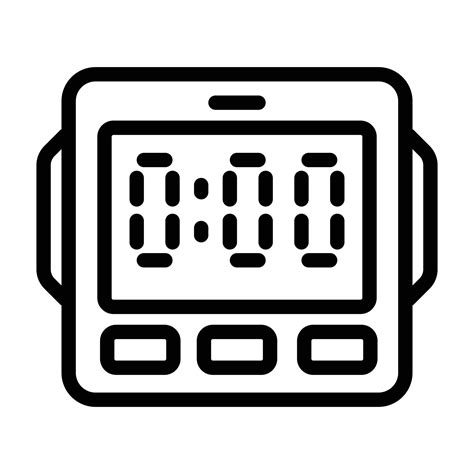 Digital Kitchen Timer Icon Outline Style 14181482 Vector Art At Vecteezy