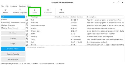 installing packages using synaptic package manager gui tutorials