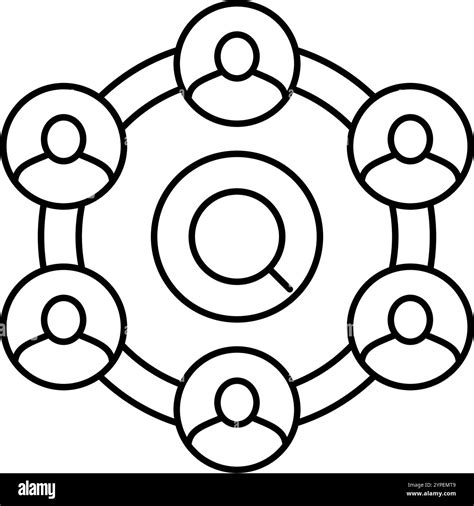 Sales Tracking Business Process Line Icon Vector Illustration Stock
