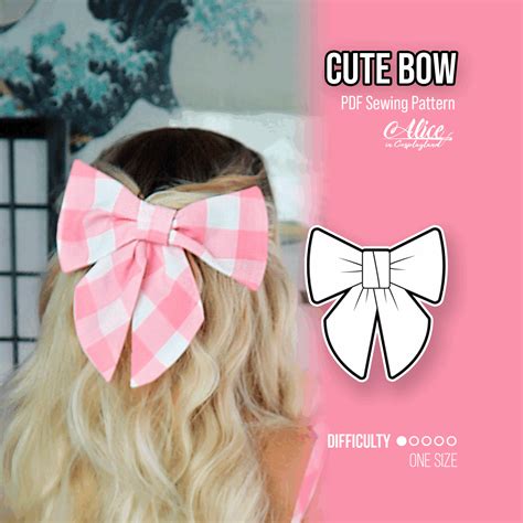 Cute Bow Sewing Pattern Alice In Cosplayland
