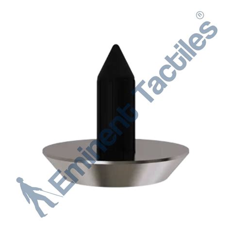 Et Wts002 Stainless Steel Tactile Warning Stud With Concentric Rings Pattern On Top And Poly