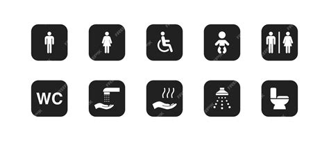 Premium Vector Wc Icon Set Vector Eps 10