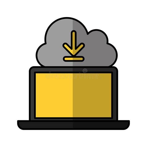 Cloud Computing With Laptop Computer Stock Vector Illustration Of Disk Datacenter 95188895