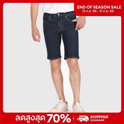 Wrangler กางเกงขาสั้นผู้ชาย เอวกลาง ทรงเข้ารูป Bostin Shorts รุ่น Wr S223mshos11 สียีนส์