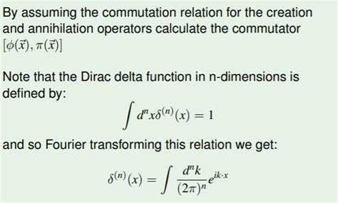Solved By Assuming The Commutation Relation For The Creation