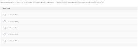 Solved Multiple Choice Vx M S Vy M S Vx Chegg Com