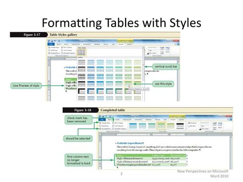 Ppt Formatting Tables With Styles Powerpoint Presentation Free