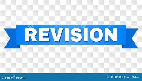 Blue Ribbon With REVISION Title Stock Vector Illustration Of Element