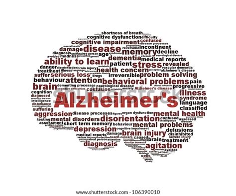 Alzheimers Disease Symbol Isolated On White Stock Illustration