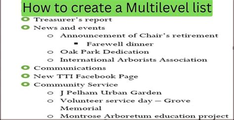 How To Create A Multilevel List Hindireadings