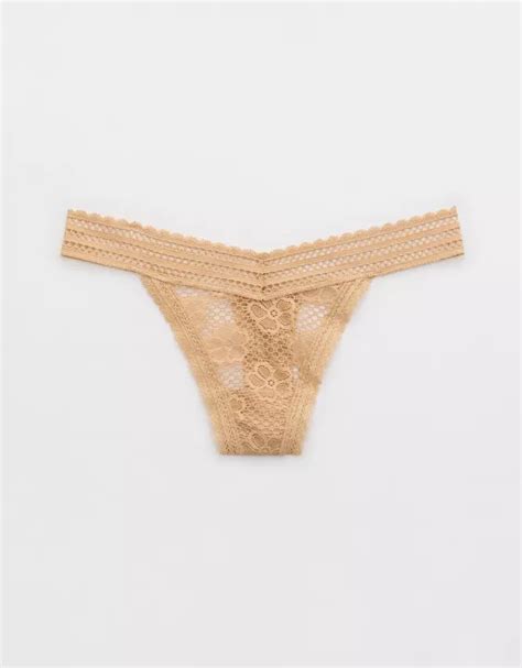 Show Off Beachside Lace Thong Underwear Aerie