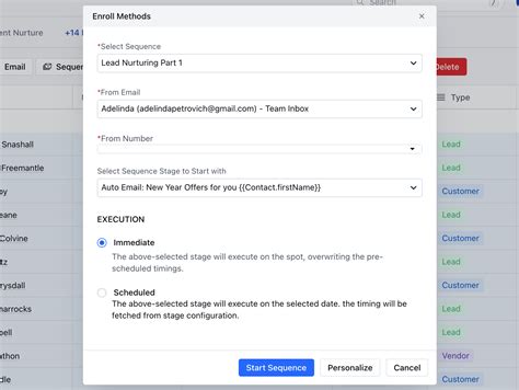 How To Enroll Contacts In Sequence Salesmate