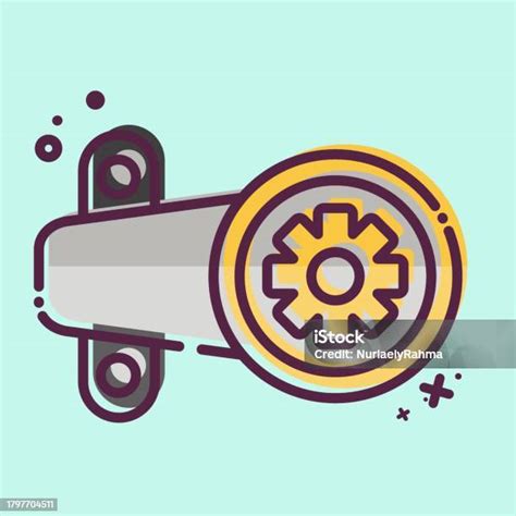 아이콘 스티어링 기어박스 자동차 정비 기호와 관련이 있습니다 Mbe 스타일 심플한 디자인 편집 가능 간단한 일러스트레이션