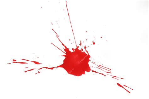 수채화 물감의 붉은 얼룩 할로윈을 위한 현실적인 피 묻은 뿌려 놓은 것 프리미엄 사진