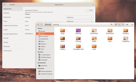 Install Ambiance And Radiance Themes With Fixed Header Bars For GNOME Ubuntu GNOME Web