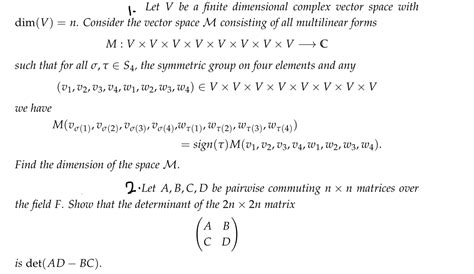 Solved Let V Be A Finite Dimensional Complex Vector Space Chegg