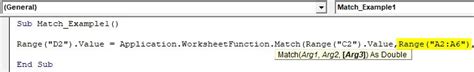 VBA Application Match Step By Step Guide With Examples