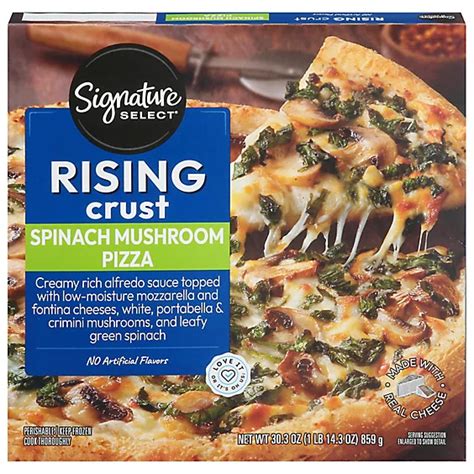Signature Select Pizza Rising Crust Spinach And Mushroom Frozen 303 Oz