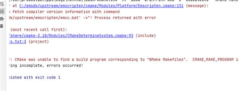 Failed To Fetch Compiler Version Information With Command Cemsdk