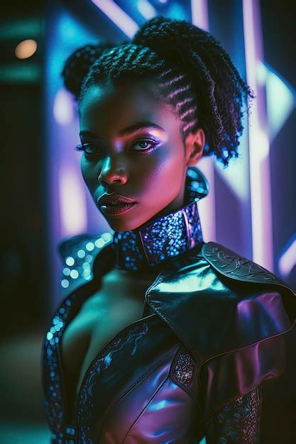 Premium Photo Cinematic Fashion Shoot Of A Beautiful Ebony Girl In A