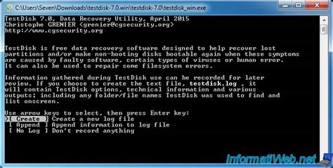 Recover A Deleted Or Lost Partition With TestDisk Windows Tutorials InformatiWeb