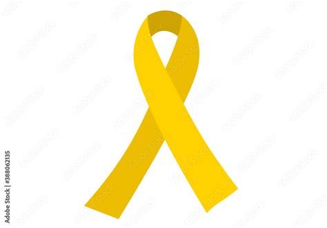 Lazo Amarillo En Fondo Blanco Stock Vector Adobe Stock