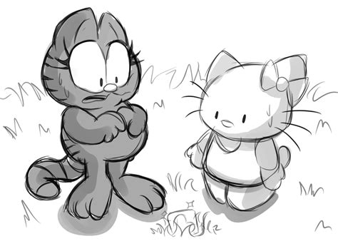 Nermal And Hello Kitty By Malachimoet On Deviantart