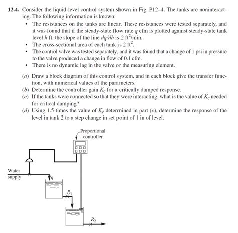 124 Consider The Liquid Level Control System Shown