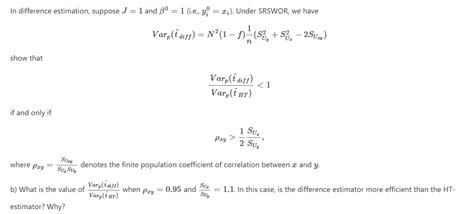 solved in difference estimation suppose j 1 ﻿and
