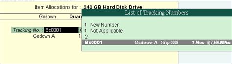 How to use Tracking Number? : www.TallyERP9Book.Com